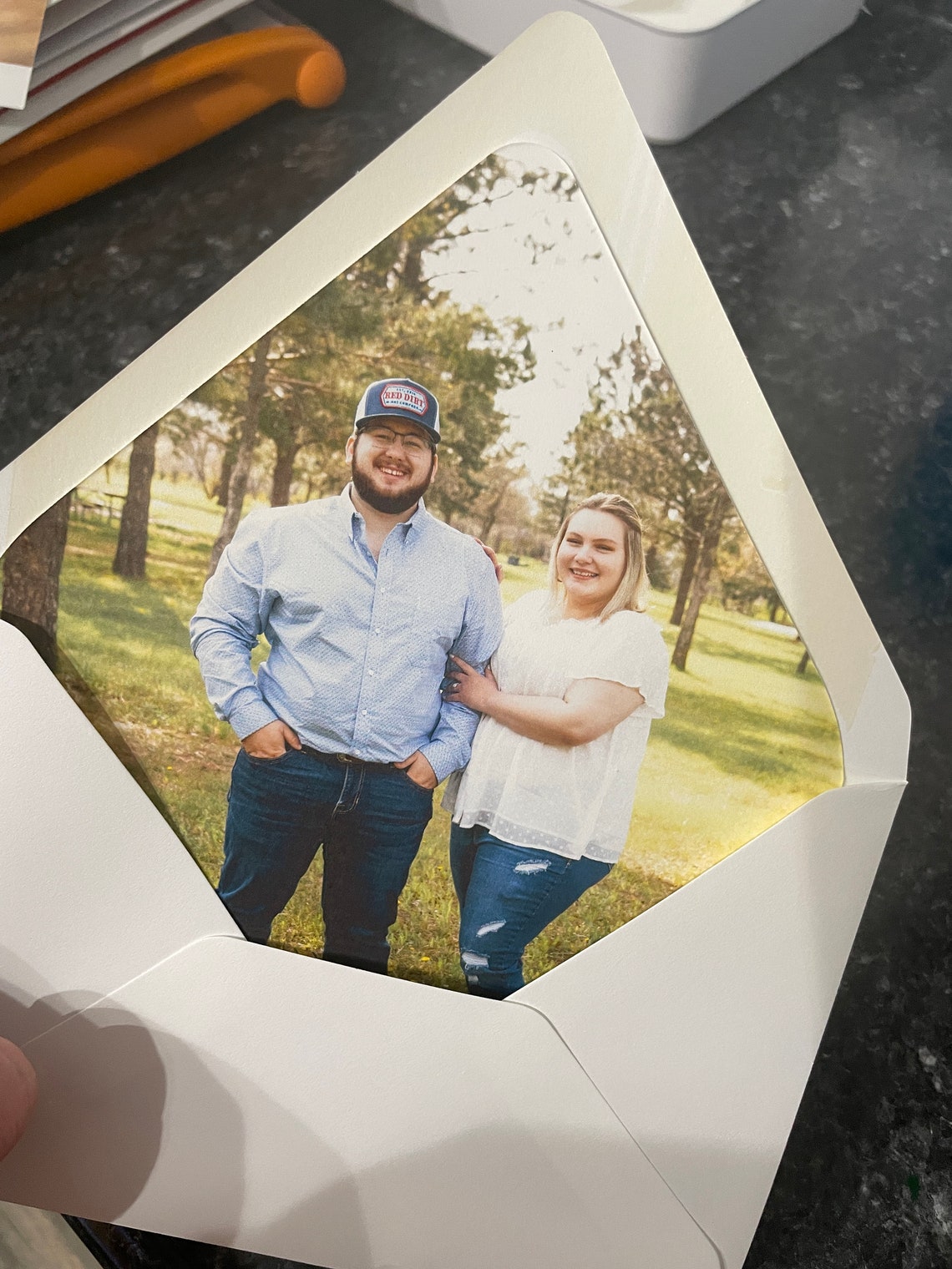 Custom Photo Envelope Liner Modern Envelope Liner Wedding - Etsy