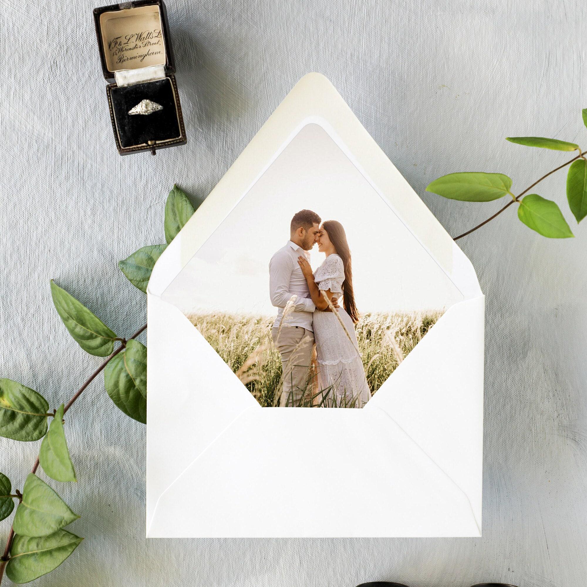 Custom Photo Envelope Liner, A7 Euro Flap Envelope Liner With Photo ...