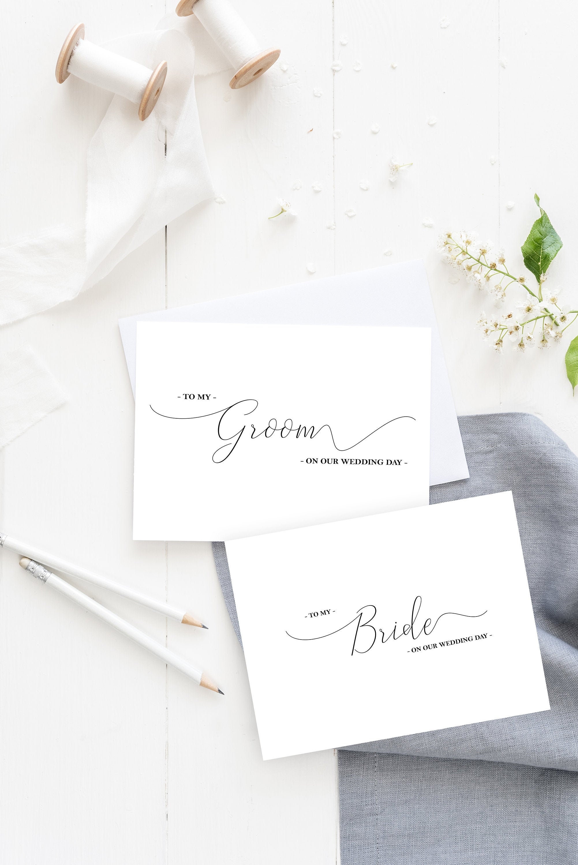 Wedding Day Cards X2 Wedding Card Pack to Bride and Groom - Etsy