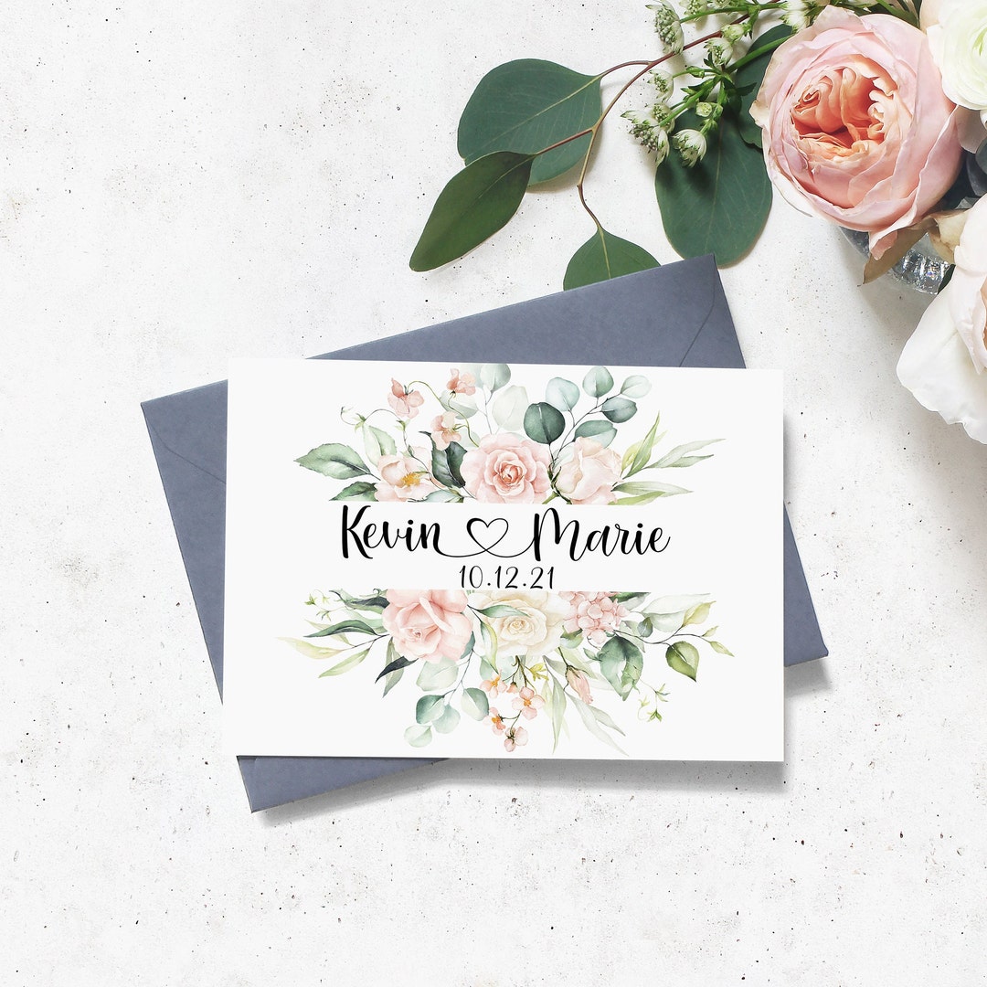 Custom Wedding Card to Couple, Personalized Gift Card to Couple, Newly ...