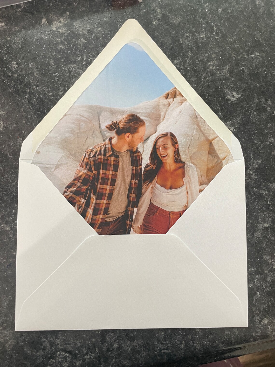 Custom Photo Envelope Liner Modern Envelope Liner Wedding - Etsy