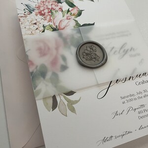 5x7 Vellum Band Wedding Invitations, Translucent Belly Band, Vellum ...