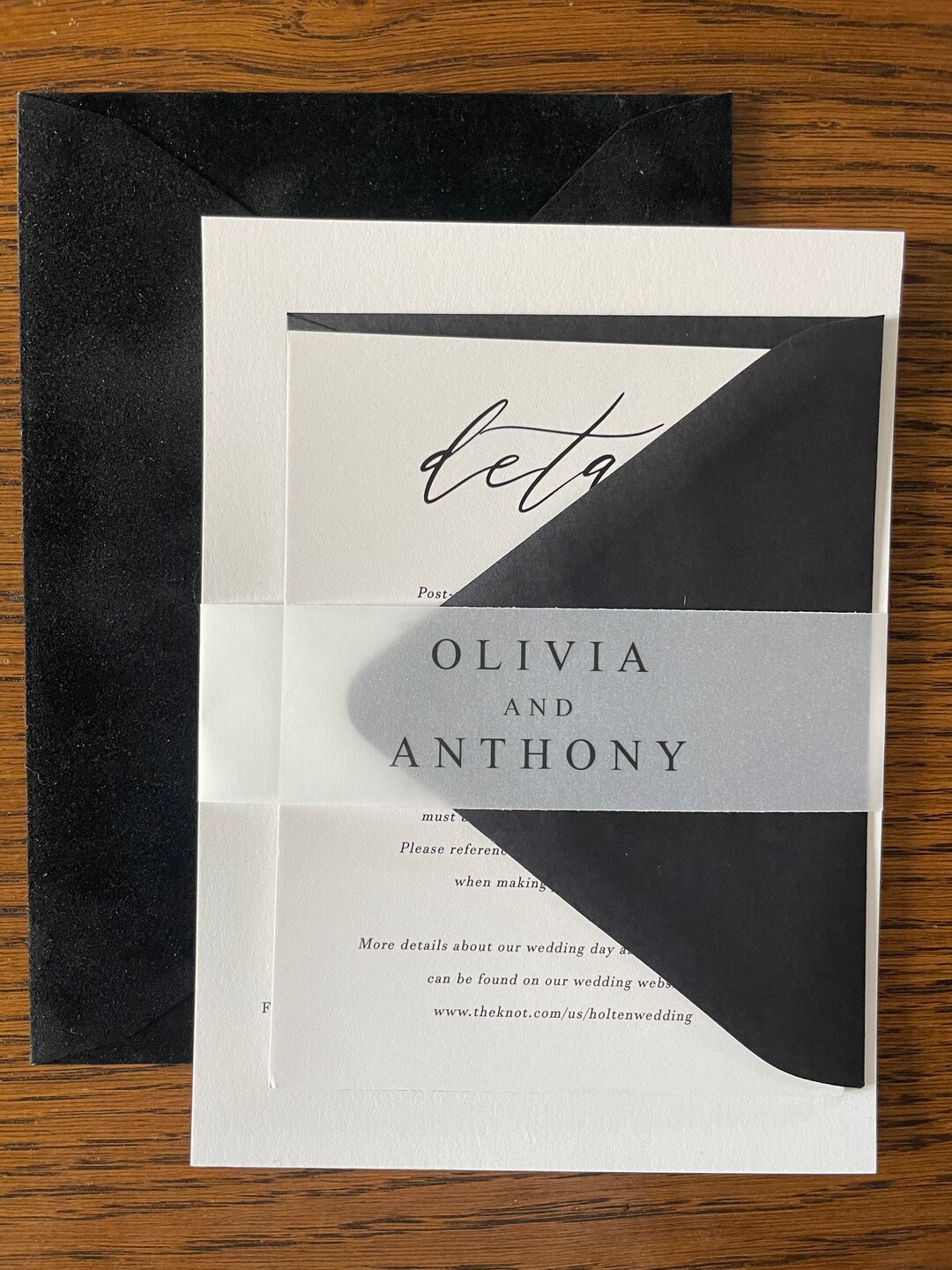 Custom Vellum Belly Band for Wedding Invitation, Translucent Belly Band ...