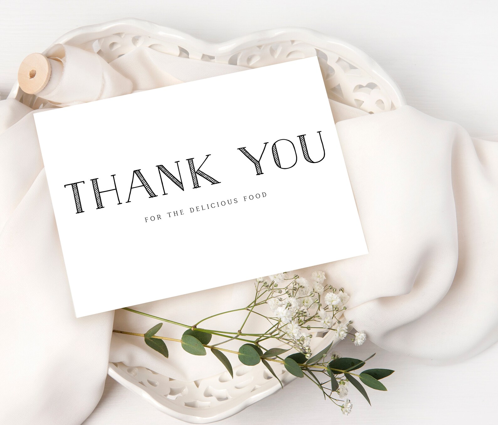 Thank You for the Delicious Food Card Wedding Card Caterer | Etsy