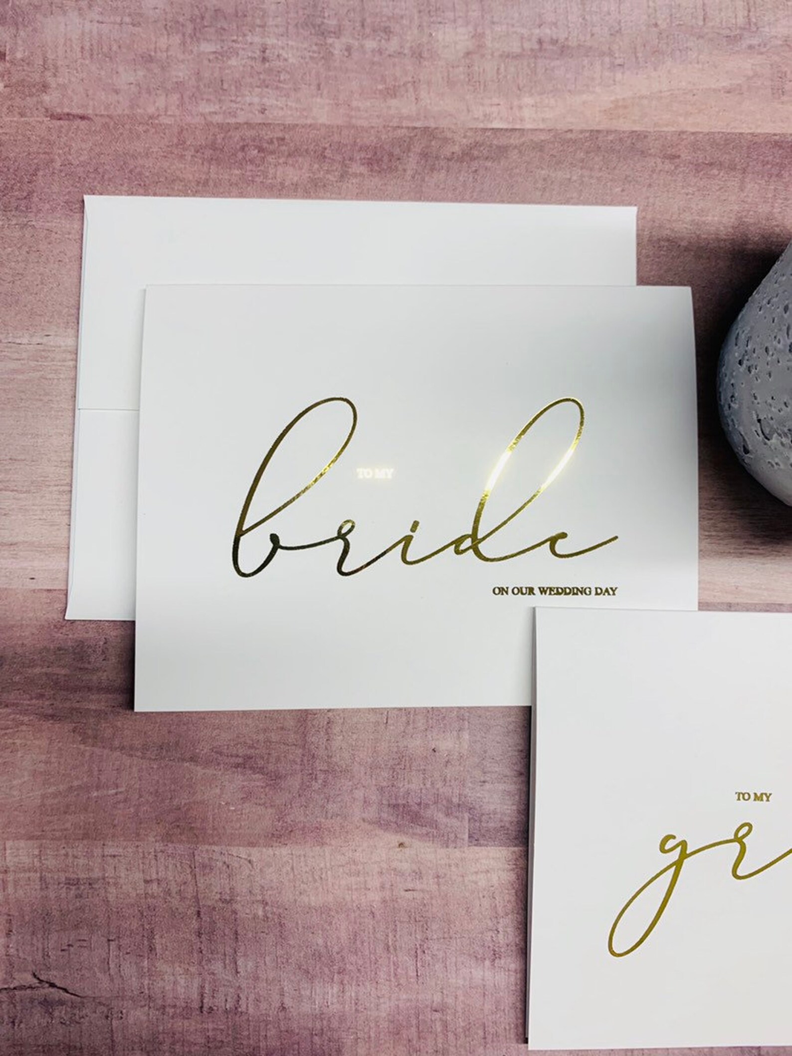 Foil Bride and Groom Letters, Wedding Card to My Groom, to My Bride and ...