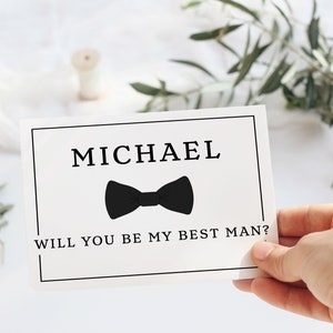 Best Man Proposal Card, Will You Be My Best Man Card, Best Man Card ...