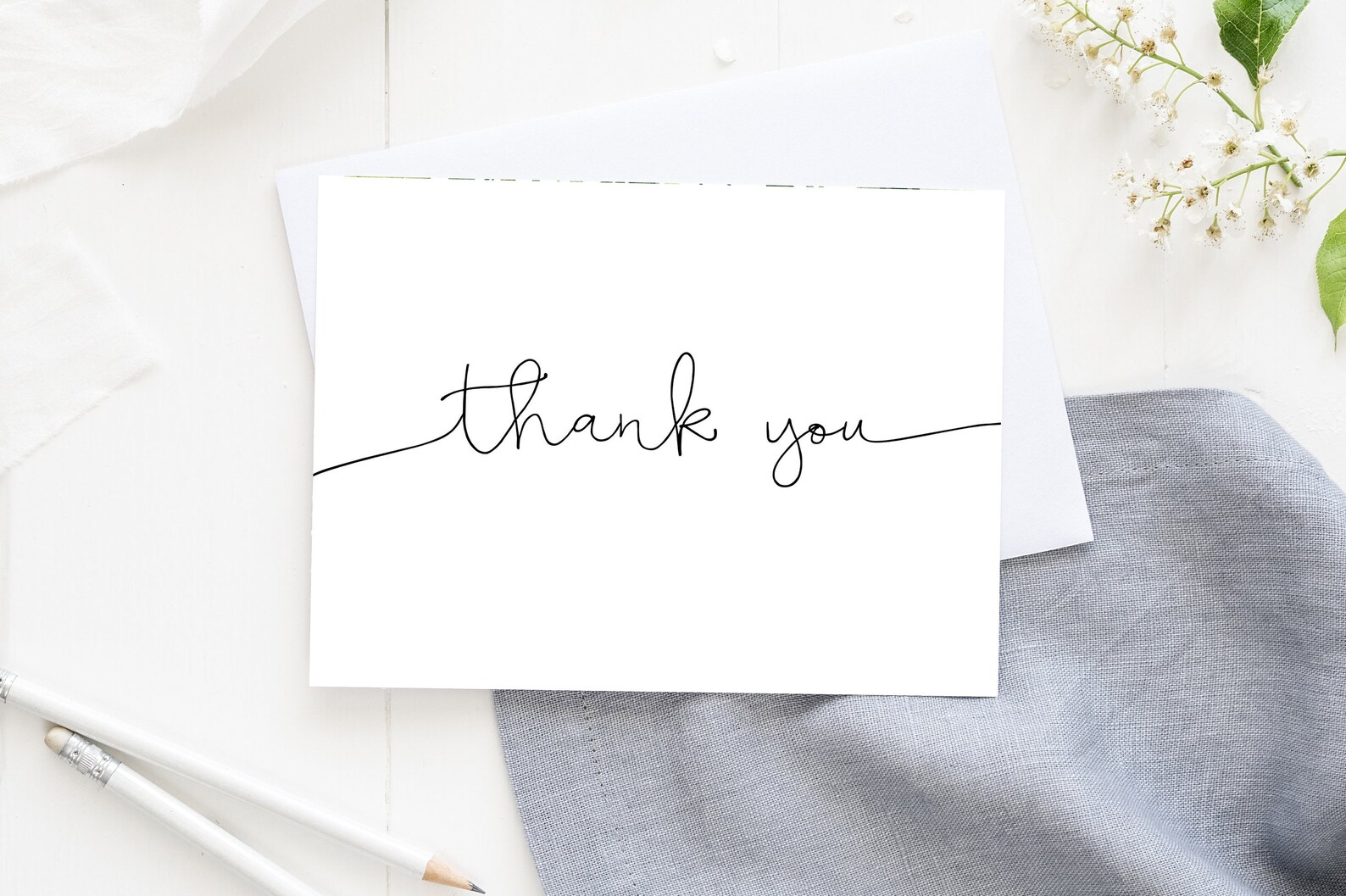 Thank You Card, Simple Thank You Cards Wedding, Thank You Gift, Thank ...