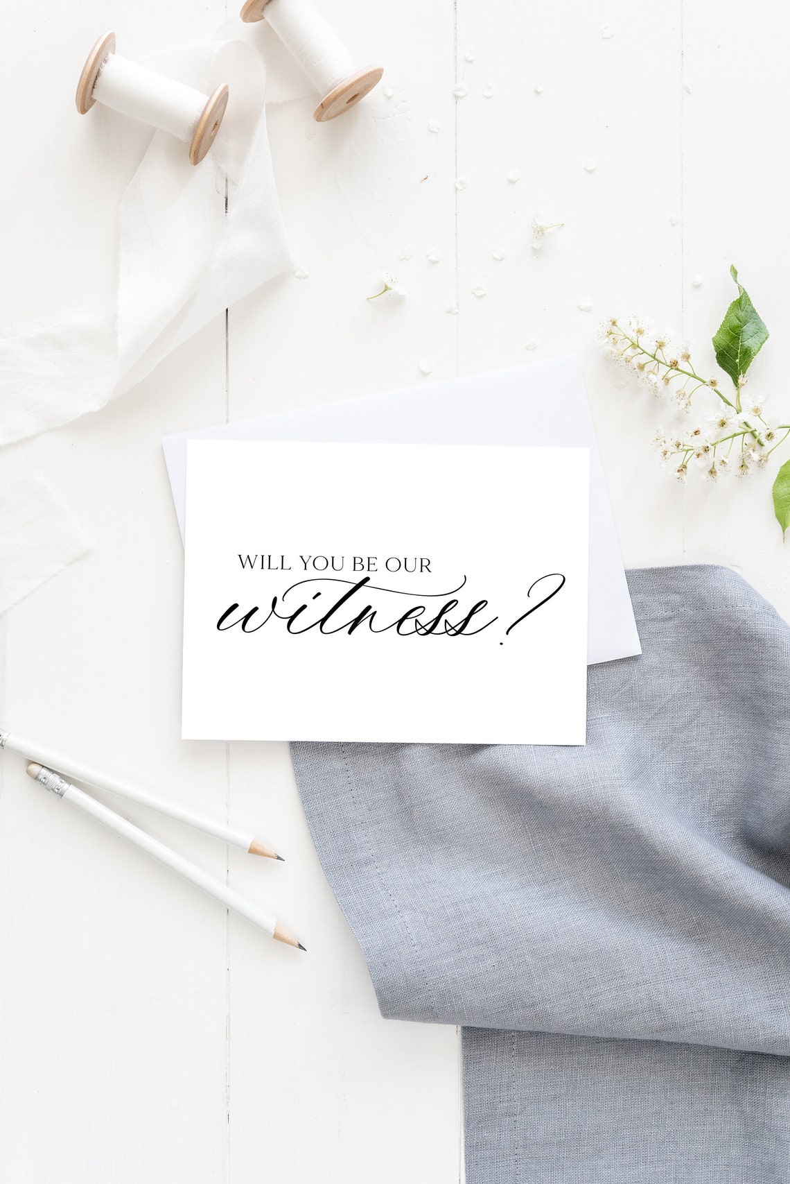 Will You Be Our Witness Card, Witness Wedding Card, Be Our Witness Card ...