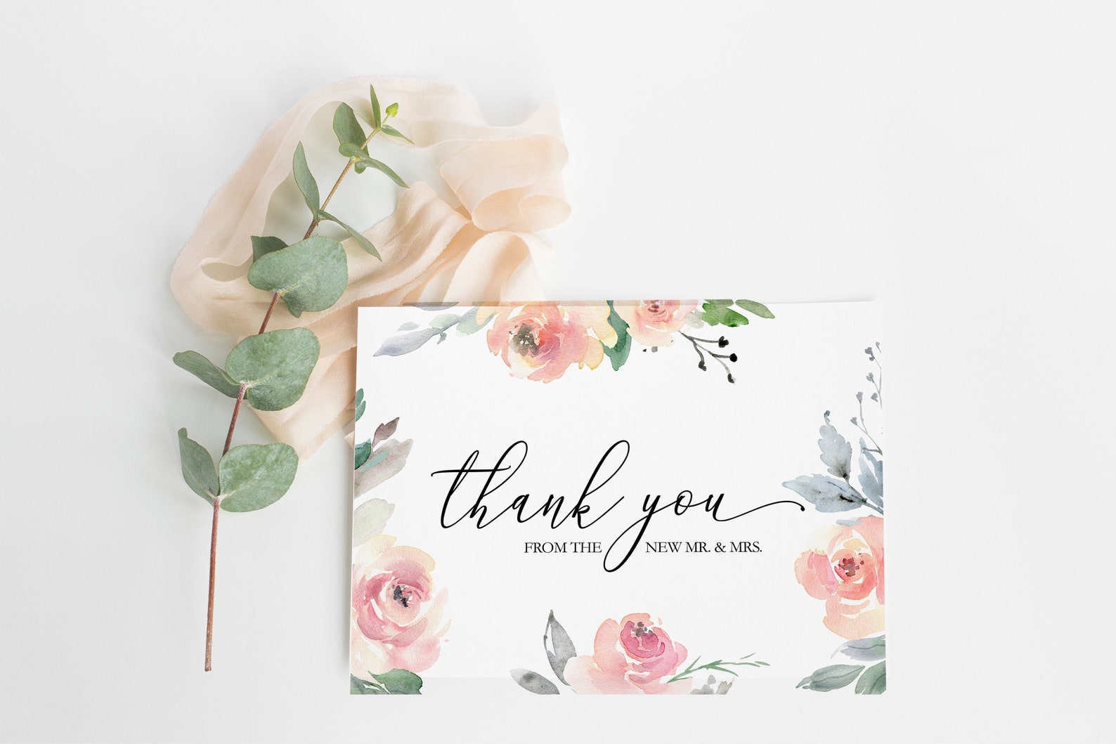 Thank You From the New Mr and Mrs, Mr and Mrs Thank You, Personalized ...