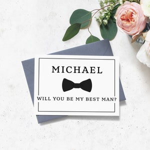 Best Man Proposal Card, Will You Be My Best Man Card, Best Man Card ...