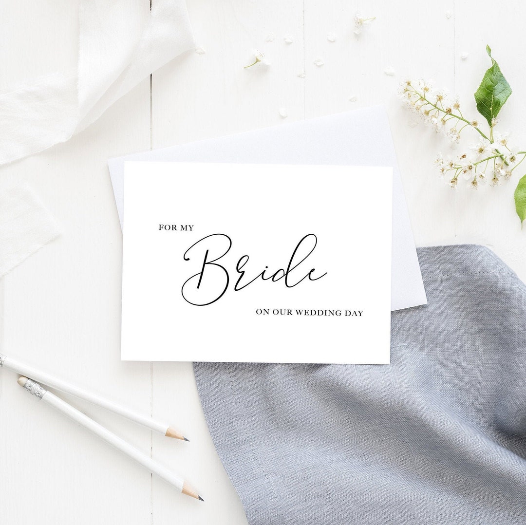 To My Bride on Our Wedding Day Card, Wedding Card to Your Bride, Love ...