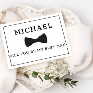 Best Man Proposal Card, Will You Be My Best Man Card, Best Man Card ...