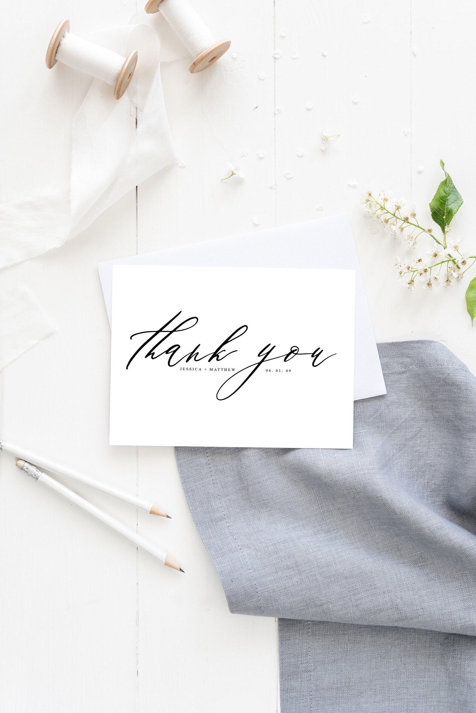 Wedding Thank You Cards Personalized Wedding Thank You Cards | Etsy