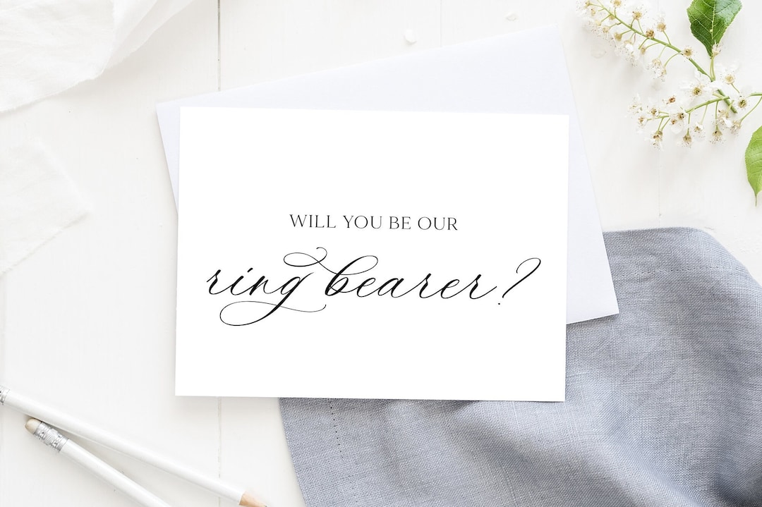 Ring Bearer Card, Will You Be My Ring Bearer, Ask Ring Bearer, Proposal ...