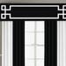 Greek Key Valance Cornice Board Pelmet Box Window Treatment in Black ...