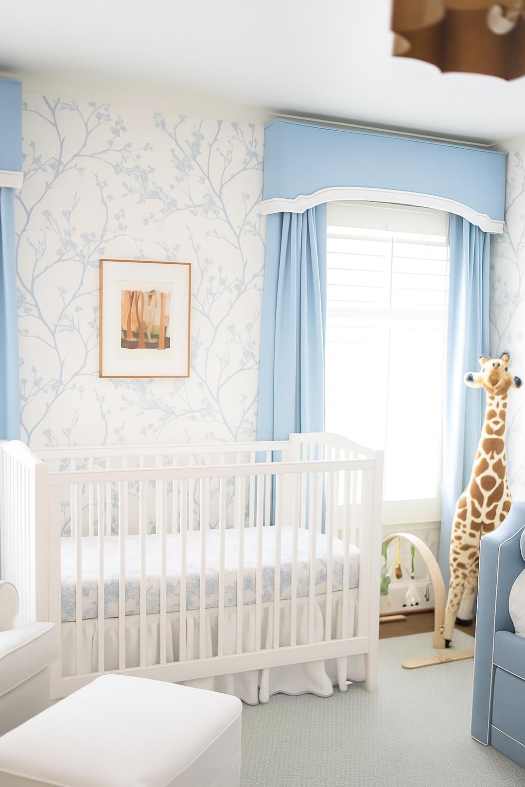 Jacob Cornice Board Nursery Valance Window Treatment | Contrasting Band ...