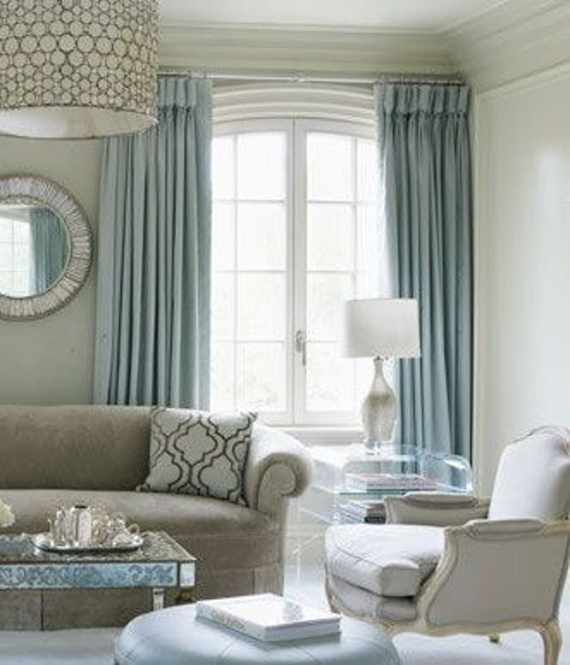 Linen Goblet Pleat Curtains | Cotton Lined Set of 2 | Custom Linen ...
