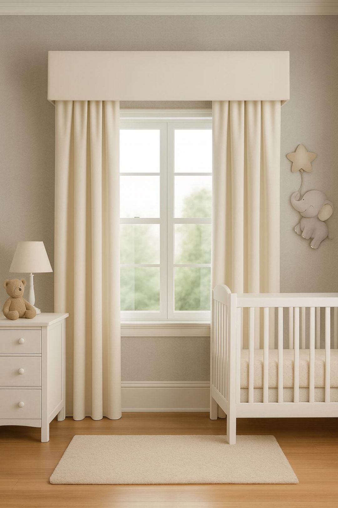Cornice Board Nursery Valance Window Treatment | Nursery Valance ...