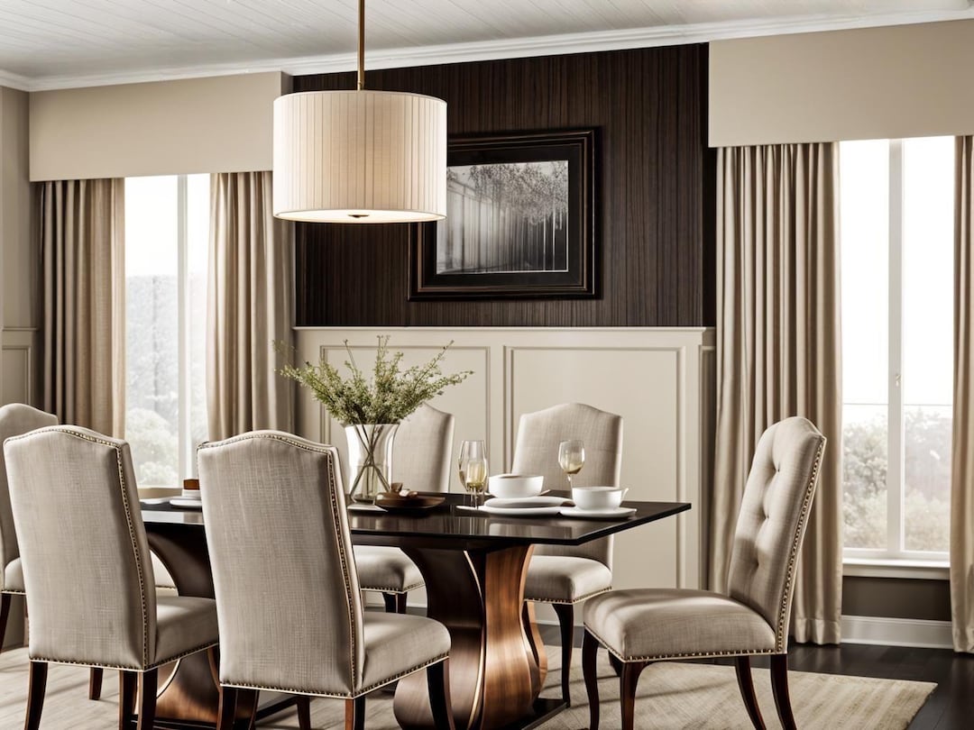 Custom Cornice Valance Box Window Treatment - Natural Beige Upholstered ...