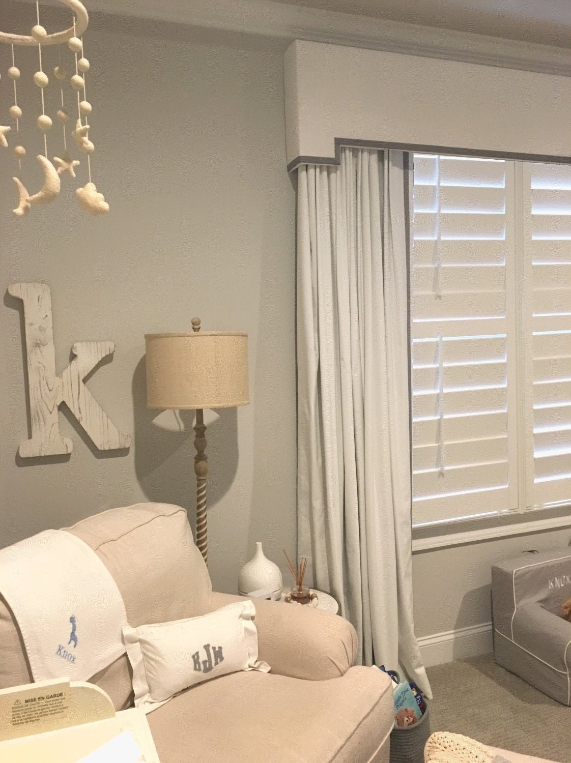 Cornice Board Nursery Valance Window Treatment | Ribbon Trimmed Valance ...