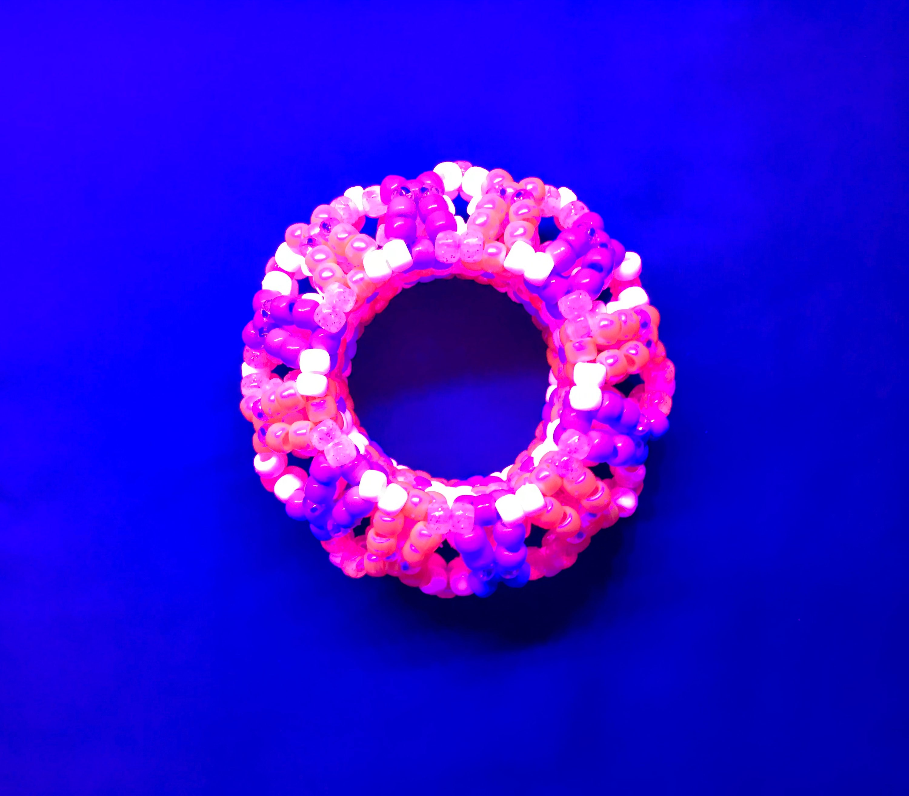 Pink, Blue & Orange Kandi Cuff - Etsy