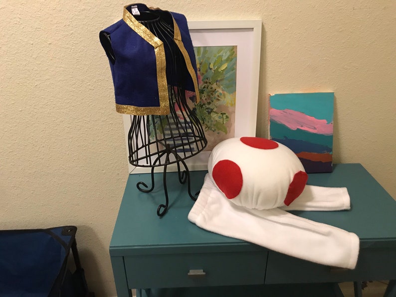 Vest for Toad/toadette in Mario Video Game - Etsy