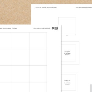 2 Inch Square - English Paper Piecing (EPP) Instant Download Printable ...