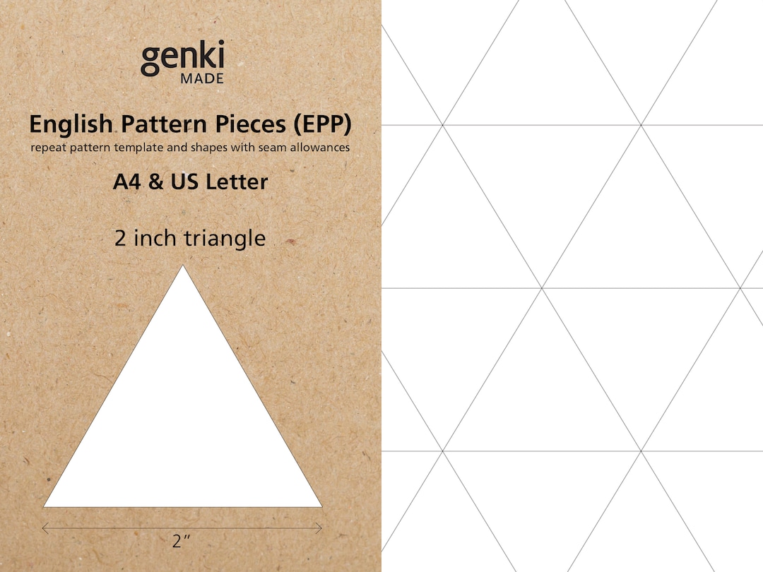 2 Inch Triangle - English Paper Piecing (EPP) Instant Download ...