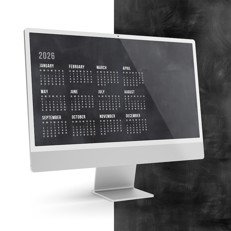 2026 Computer Desktop Calendar - Etsy