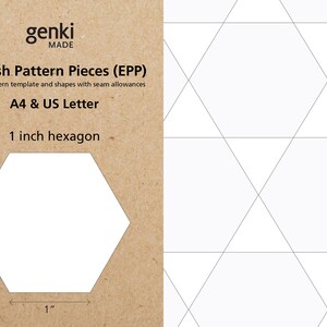 1 Inch Hexagon - English Paper Piecing (EPP) Instant Download Printable ...