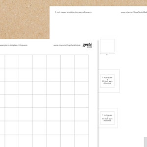 1 Inch Square - English Paper Piecing (EPP) Instant Download Printable ...