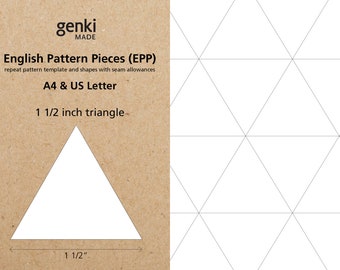 Printable Half Square Triangle EPP Template Instant PDF Download - Etsy