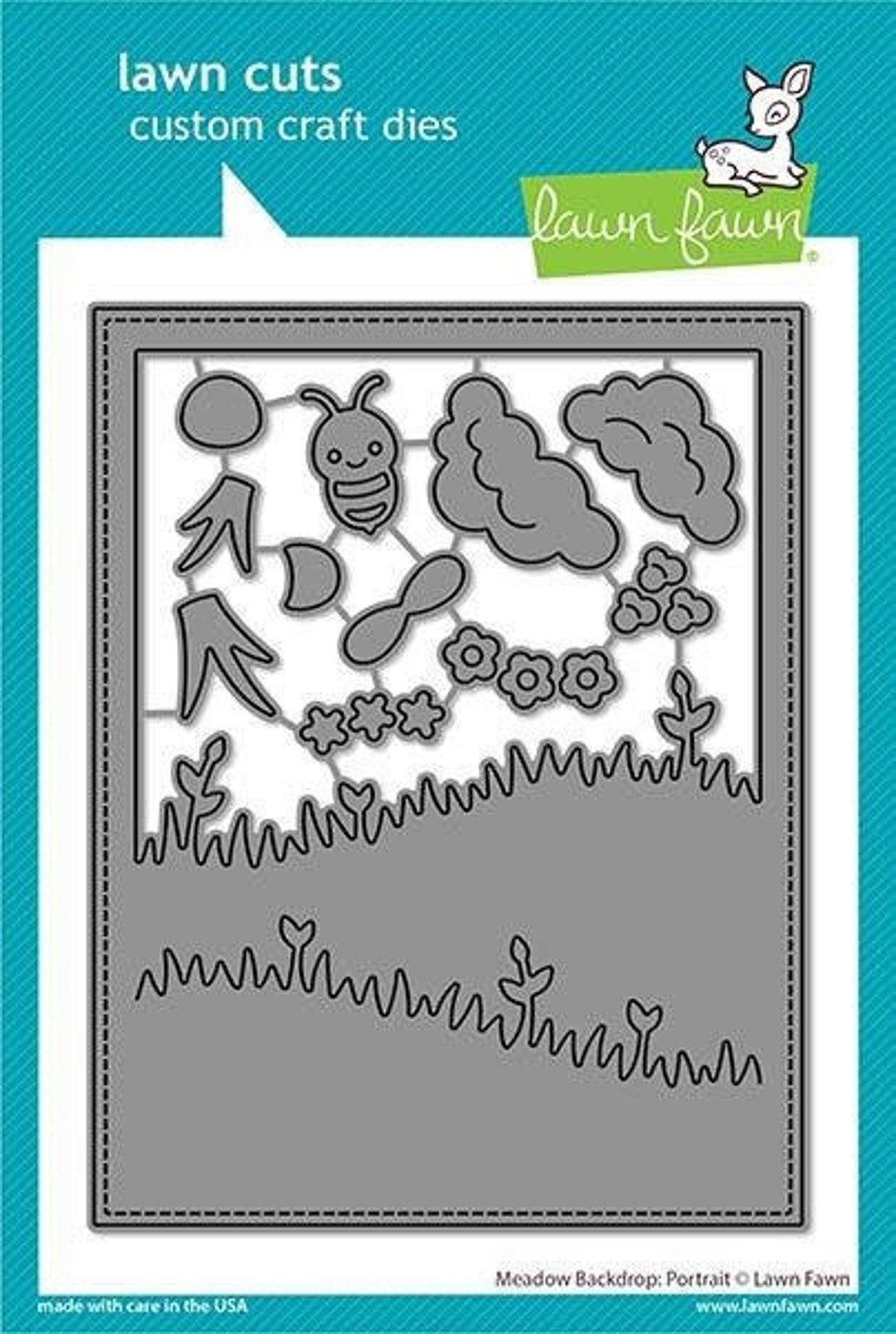 Lawn Fawn - Meadow Backdrop: Portrait - Lawn Cuts - Etsy