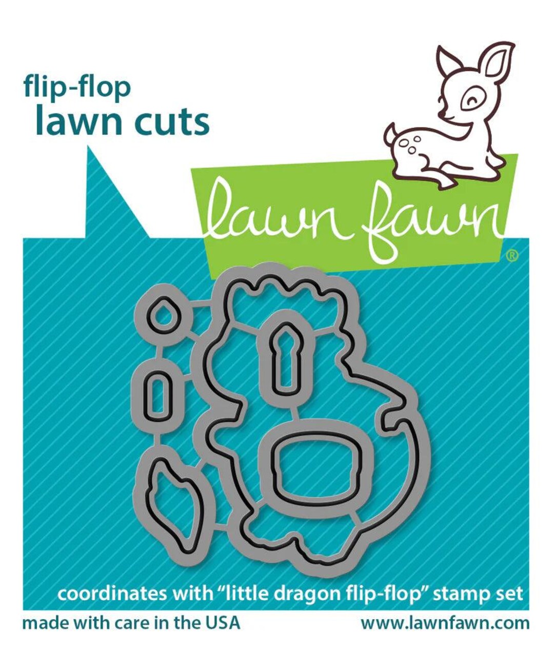 Lawn Fawn - Little Dragon Flip-flop Lawn Cuts - Lawn Cuts - Etsy