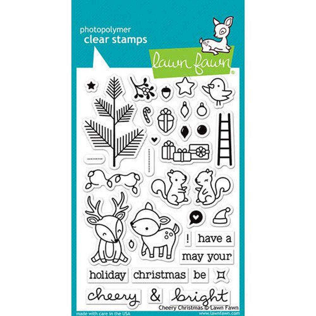 Lawn Fawn - Clear Acrylic Stamps - Cheery Christmas - Etsy