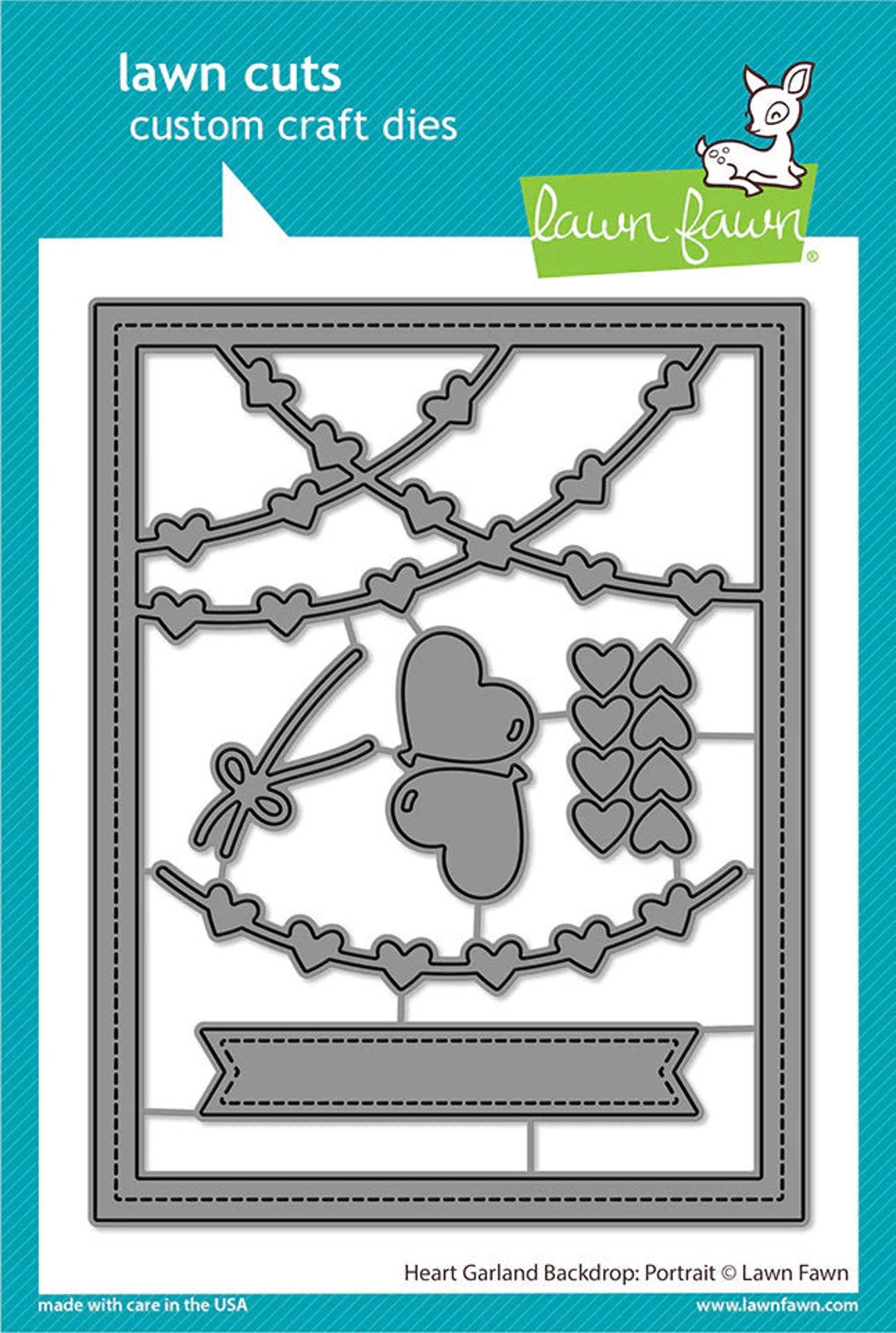 Lawn Fawn - Heart Garland Backdrop: Portrait - Lawn Cuts - Etsy