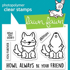 Lawn Fawn Wolf Before 'n Afters Clear Stamp Set - Etsy