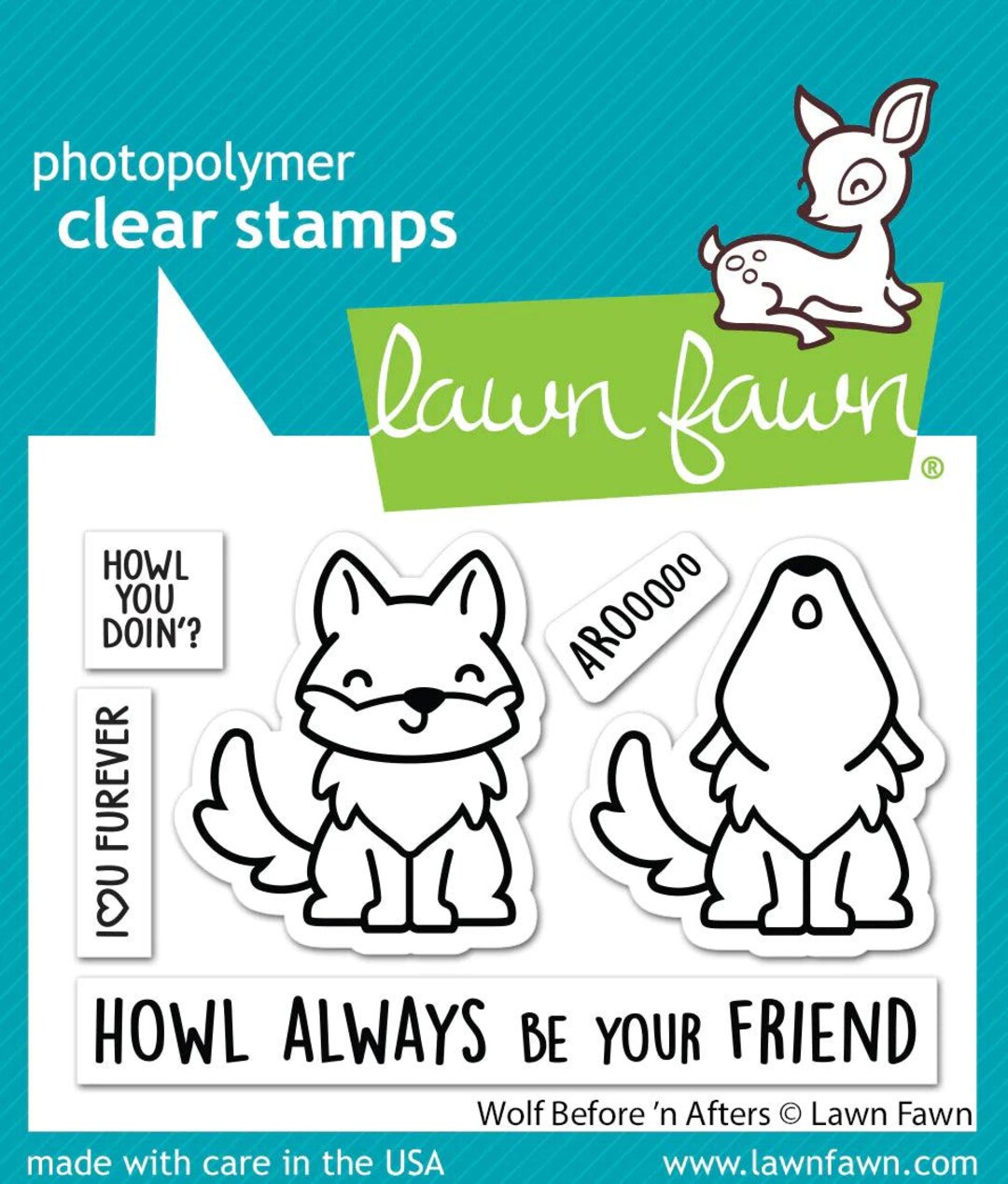 Lawn Fawn - Wolf Before 'n Afters - Clear Stamp Set - Etsy