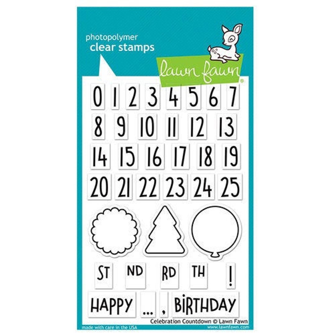 Lawn Fawn - Clear Acrylic Stamps - Celebration Countdown - Etsy