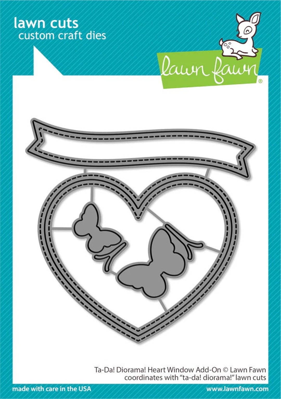 Lawn Fawn - Ta-da! Diorama! Heart Window Add-on - Lawn Cuts - Etsy