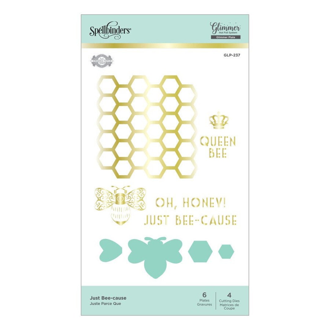 Spellbinders-just Bee-cause Glimmer Hot Foil Plate and Die Set Sweet ...