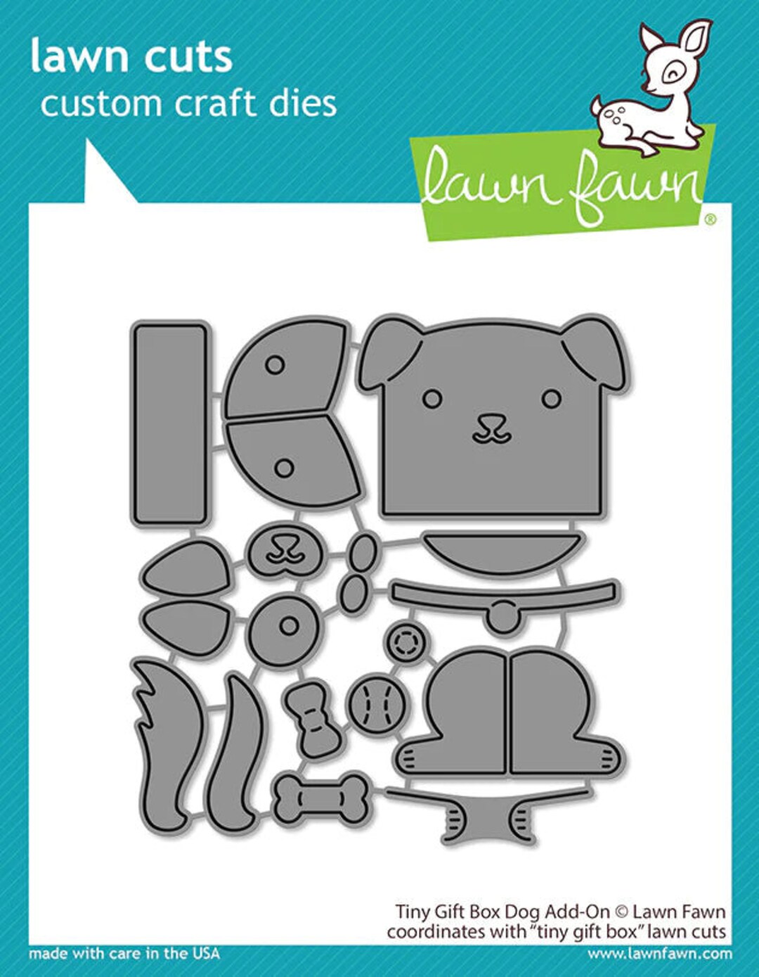 Lawn Fawn - Tiny Gift Box Dog Add-on - Lawn Cuts - Etsy