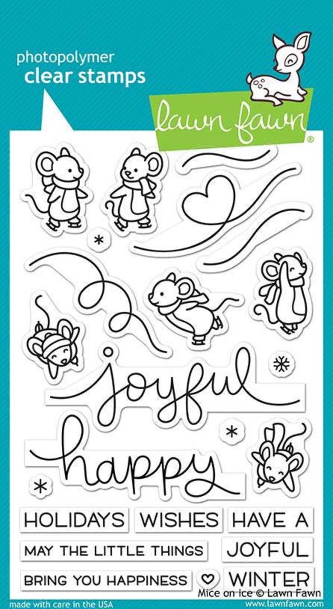 Lawn Fawn-mice on Ice-clear Stamp Set - Etsy