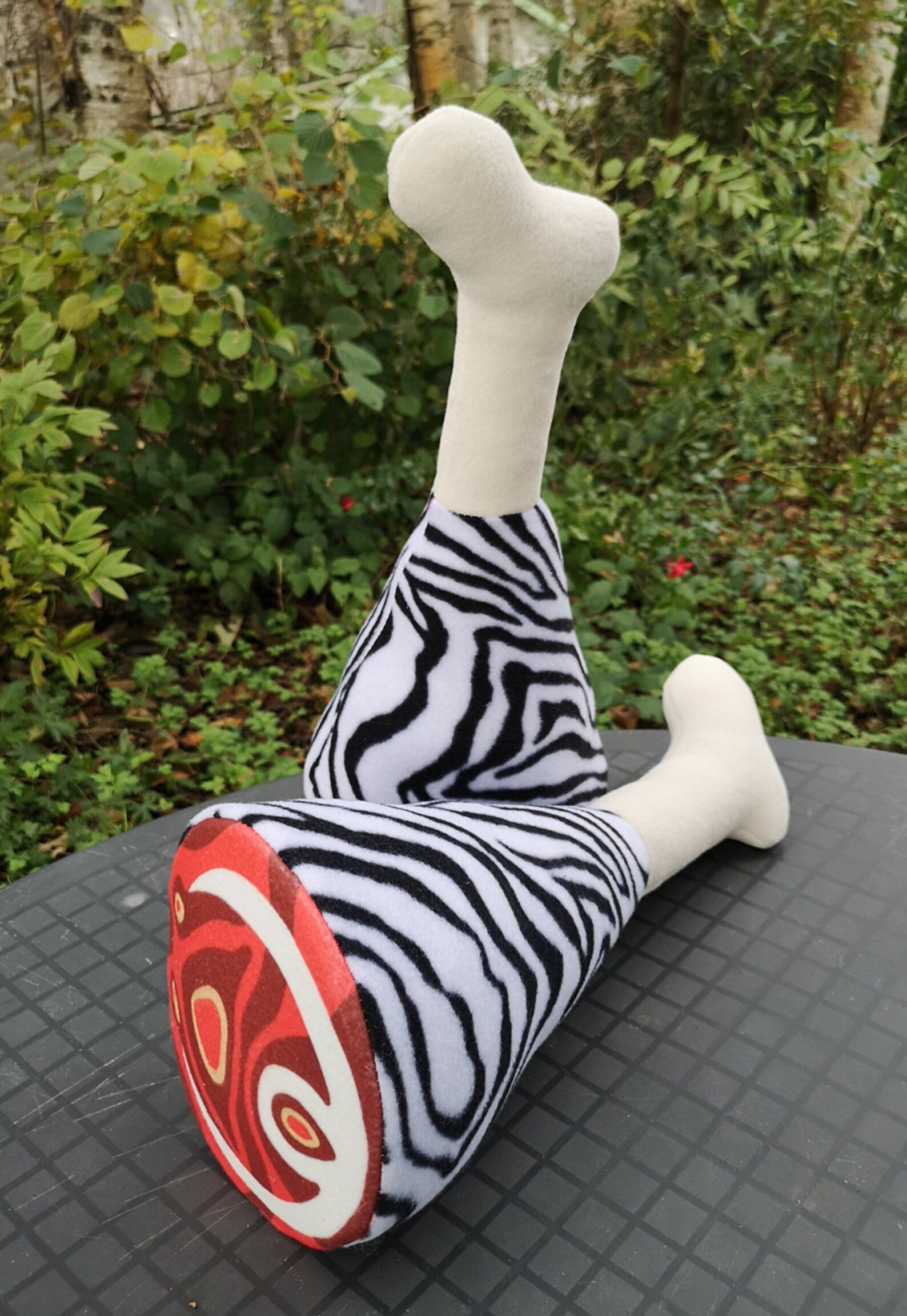Zebra Leg Plush Prop | Etsy