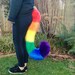 Rainbow Domestic Cat Costume Tail - Etsy