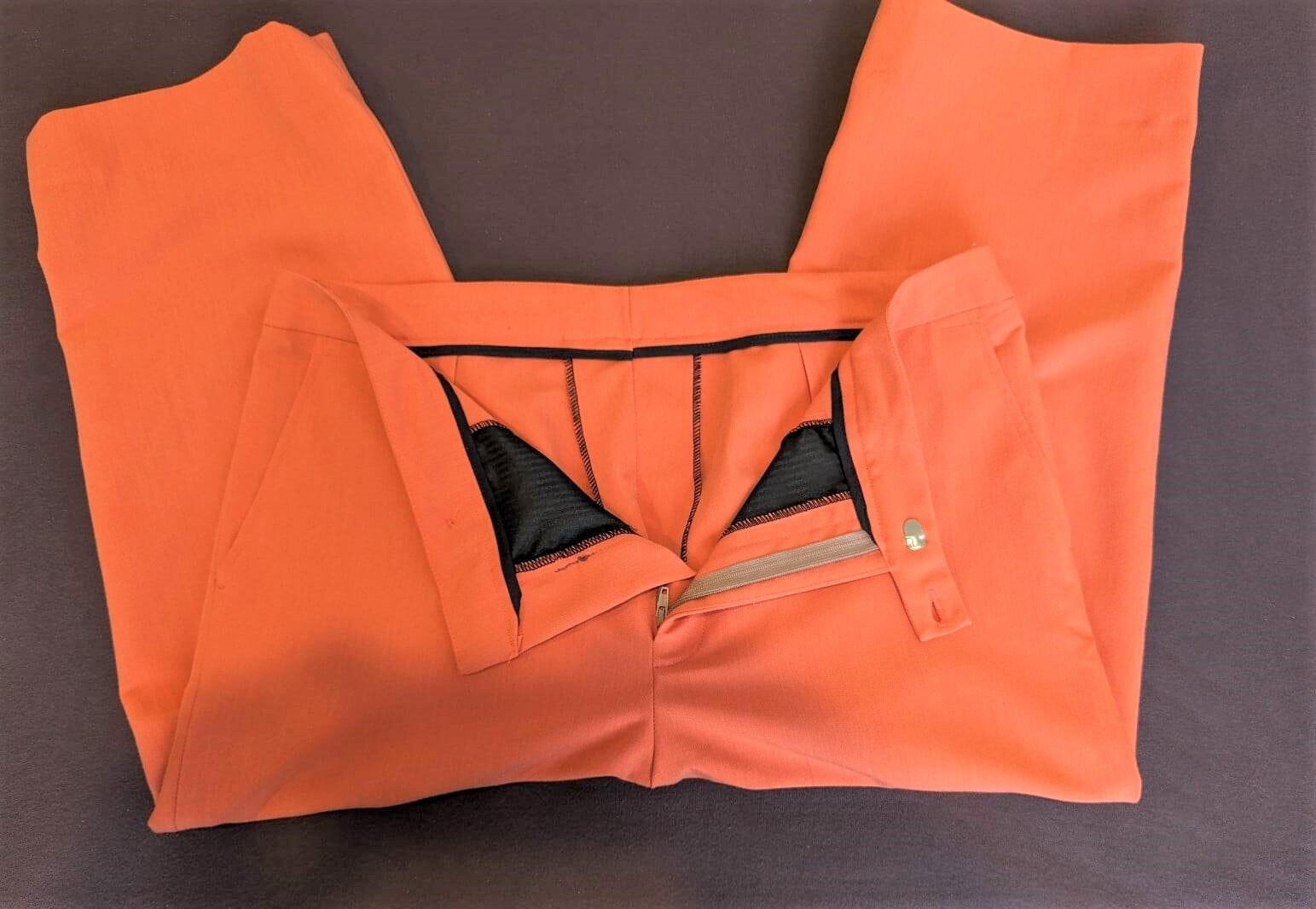 Vintage CAPRIS / PEDAL PUSHERS Retro Orange Apricot Capri Pants With ...