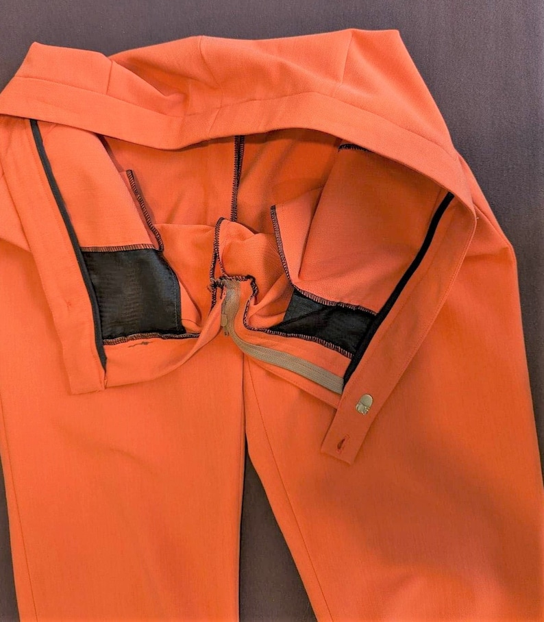 Vintage CAPRIS / PEDAL PUSHERS Retro Orange Apricot Capri Pants With ...