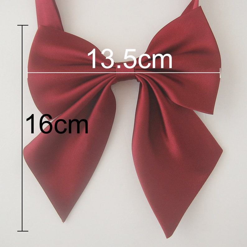 Wine Big Ribbon Tie,wine Neck Tie for Woman,wedding,big Ribbon ...