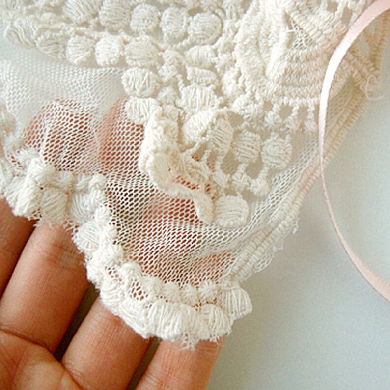 Pink Ribbon Detachable Collar Lace Fake Collar Knit Crochet Collar Lace ...