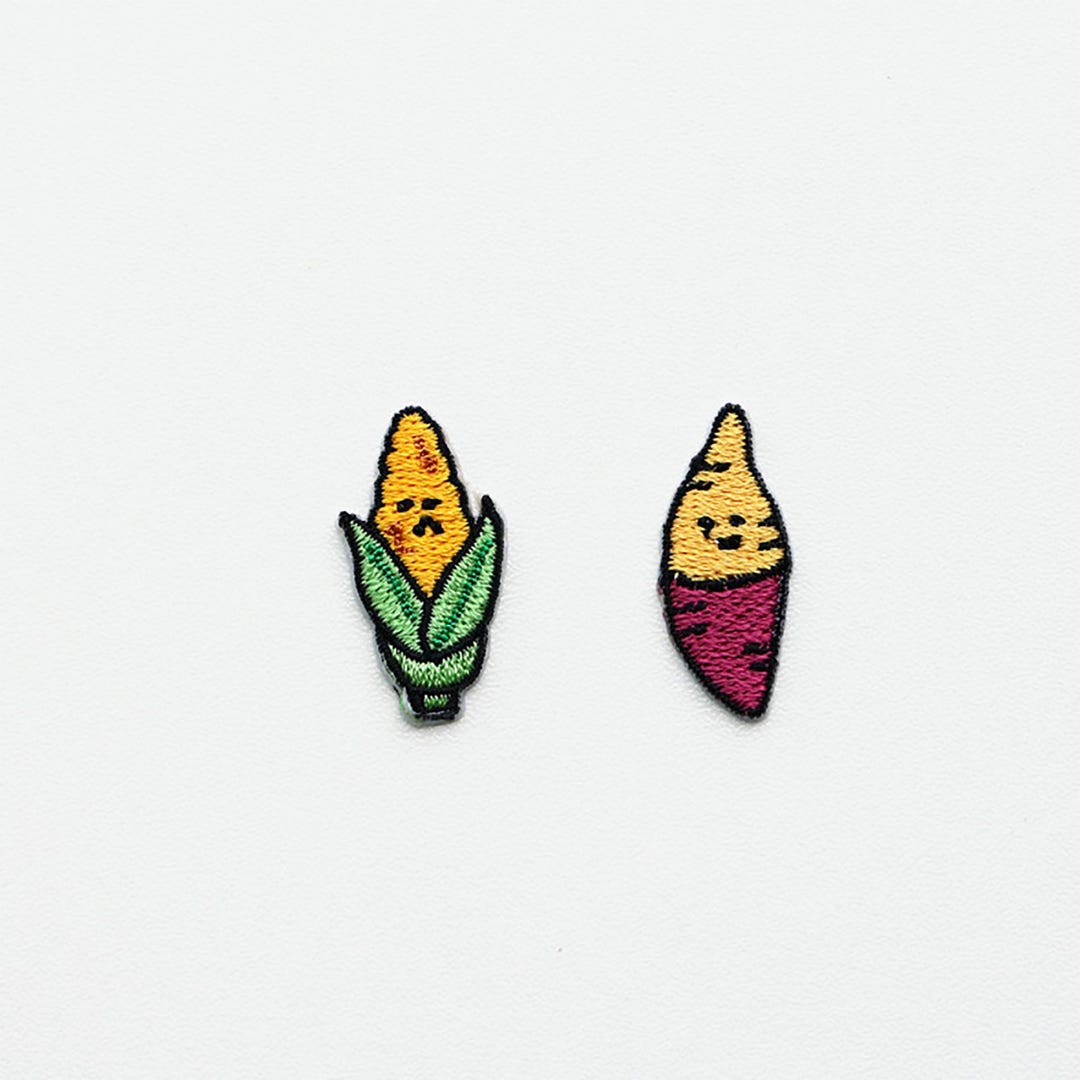 Mini Corn & Sweet Potato Patch: Embroidered Iron-on Badge - Etsy
